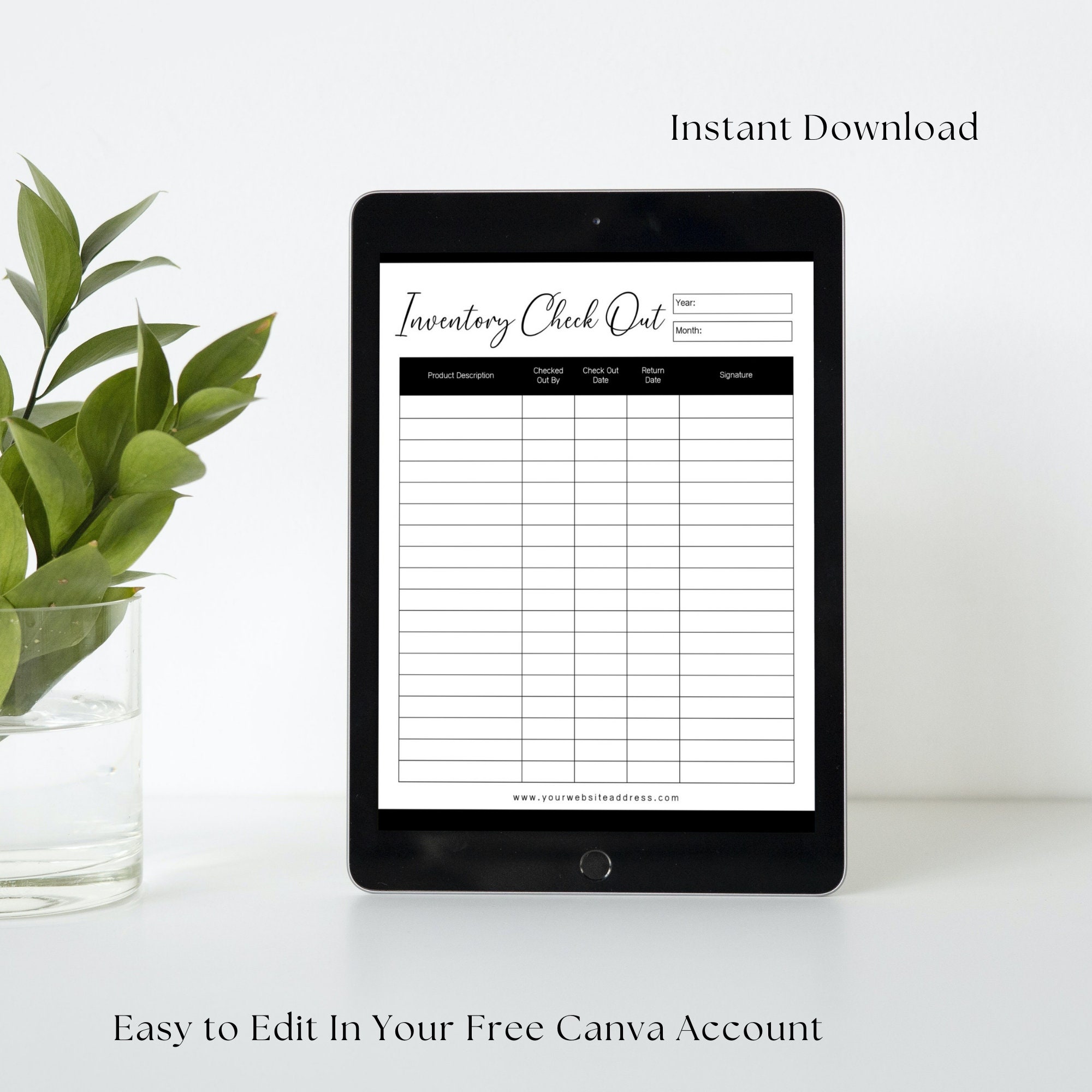 Product Inventory Log Template, Editable Inventory Sheet, Printable ...