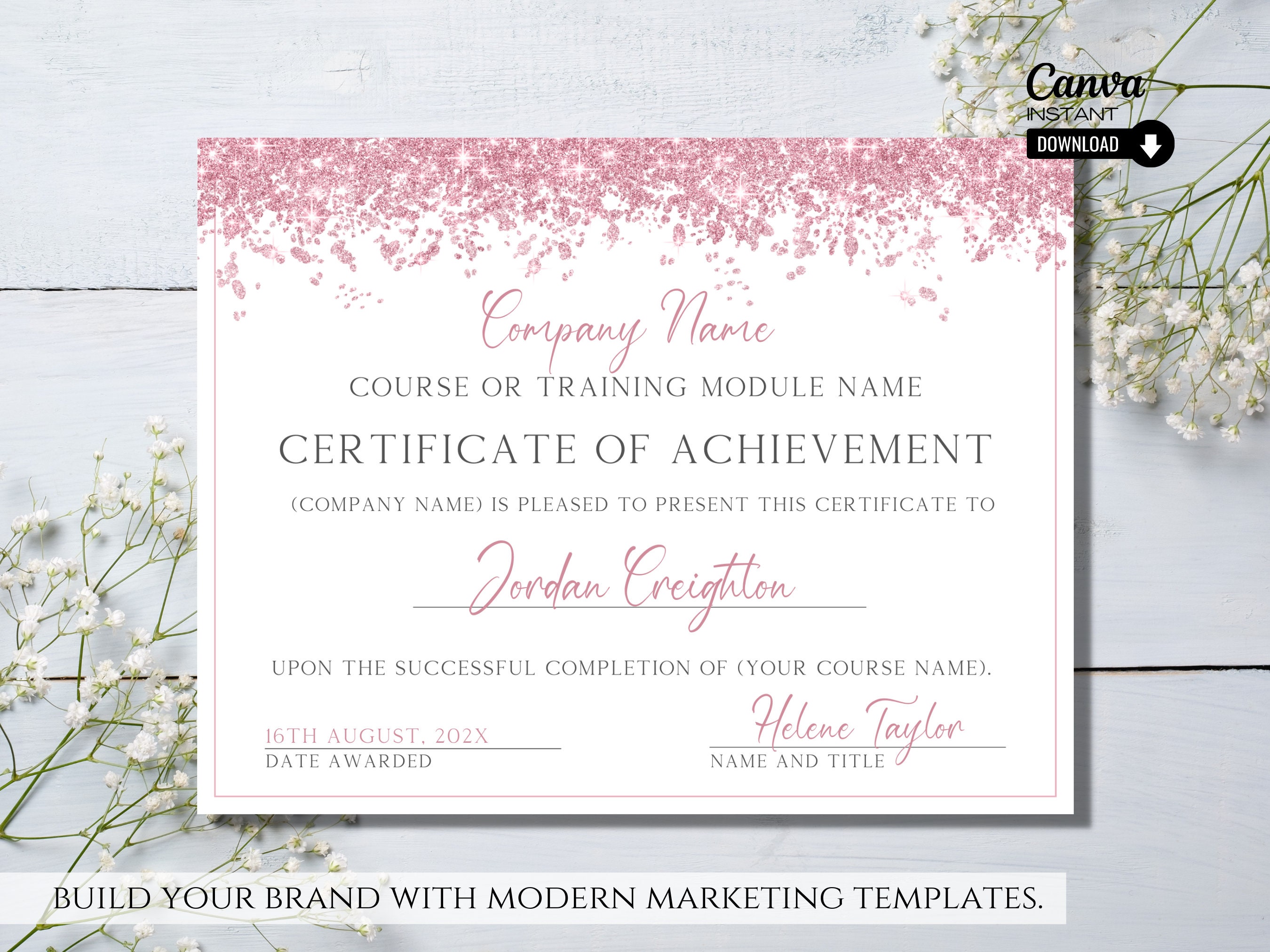 Editable Certificate of Achievement Template Printable - Etsy UK