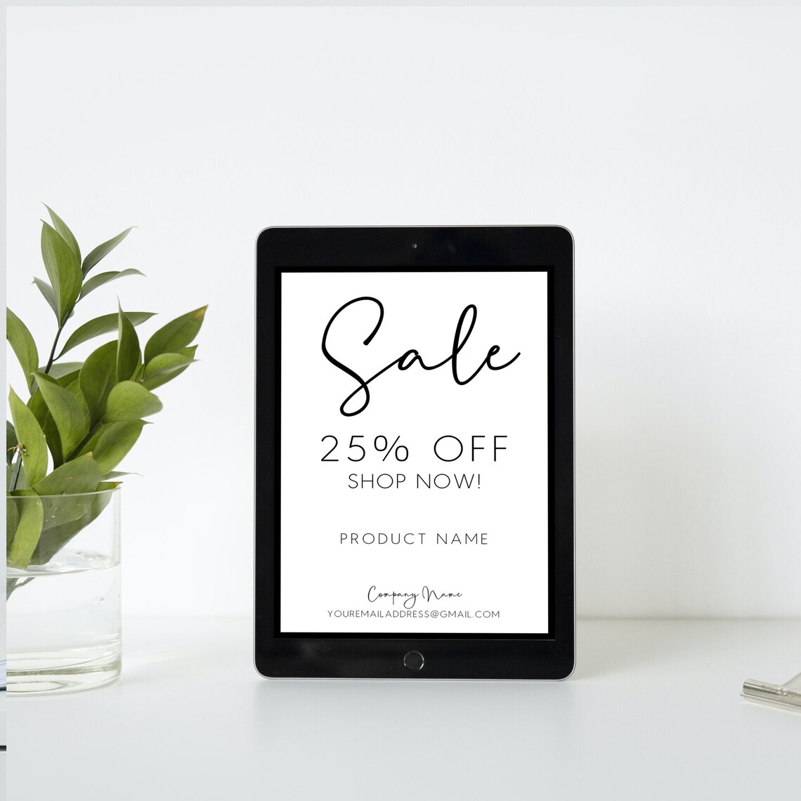 Editable Sale Sign Template, Printable Small Business Sign, Craft ...
