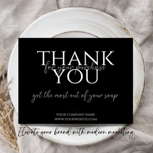 Editable Soap Care Card and Thank You Card Template, Homemade Soap Care ...