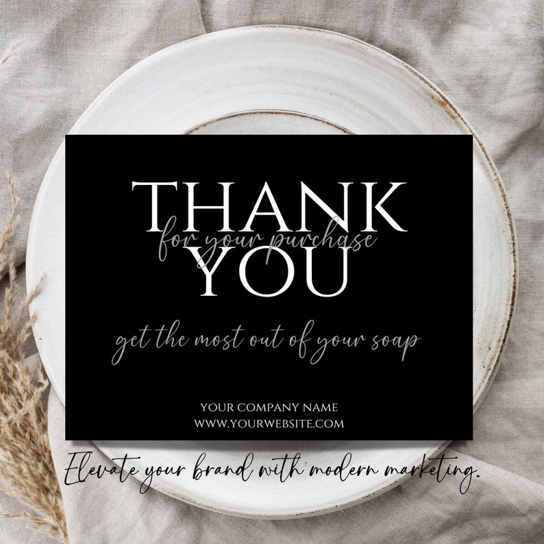 Editable Soap Care Card and Thank You Card Template, Homemade Soap Care ...