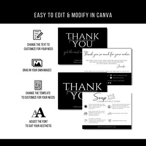 Editable Soap Care Card and Thank You Card Template, Homemade Soap Care ...