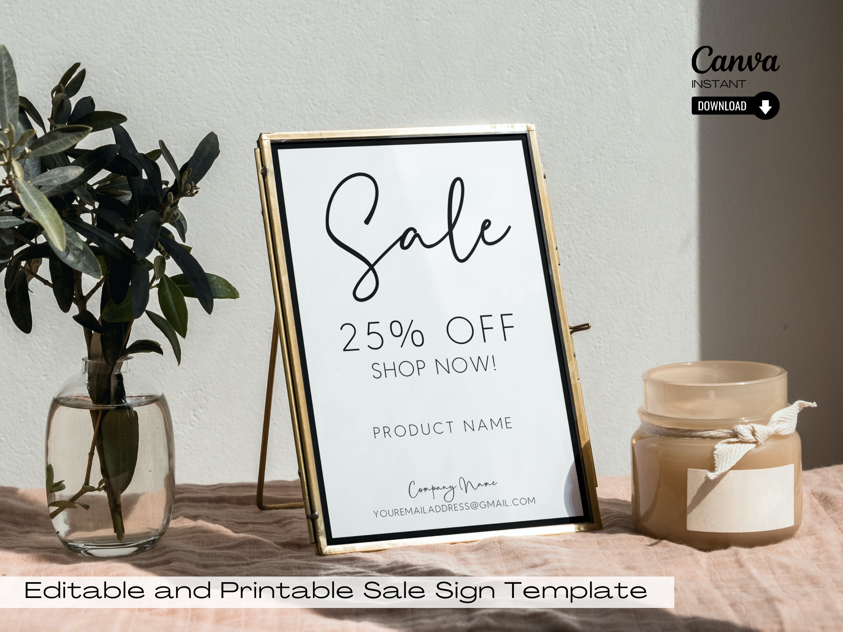 Editable Sale Sign Template Printable Small Business Sign - Etsy Canada