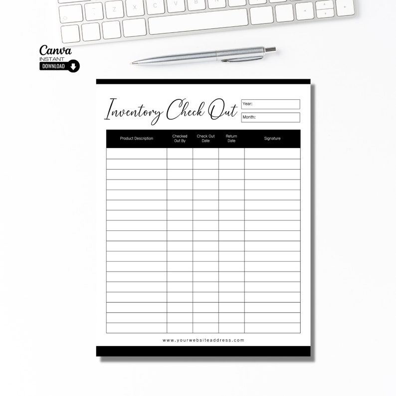 Product Inventory Log Template, Editable Inventory Sheet, Printable ...