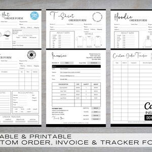 Editable Custom Order Form Bundle Printable Order Forms - Etsy