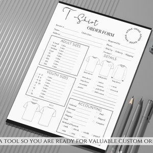 Editable Custom Order Form Bundle Printable Order Forms - Etsy