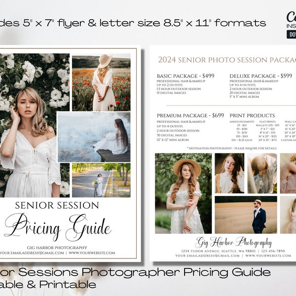 Photography Pricing - Etsy