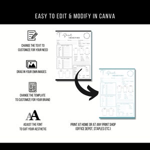 Editable Custom Order Form Bundle, Printable Order Forms, Order Form ...