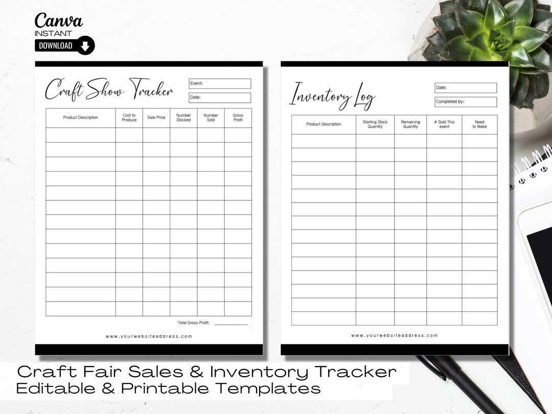 Editable Craft Show Inventory Trackertemplate Product - Etsy