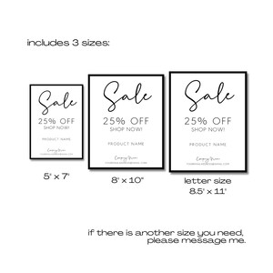 Editable Sale Sign Template, Printable Small Business Sign, Craft ...