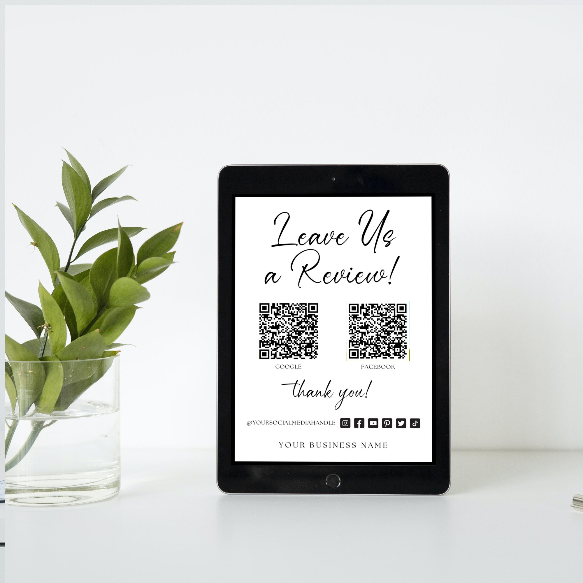 Editable Leave a Review Sign Template, Ask for Review QR Code Sign ...