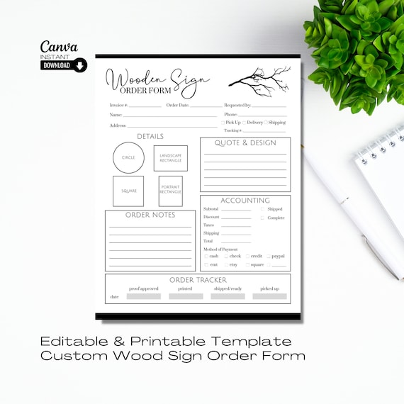 Editable Wooden Sign