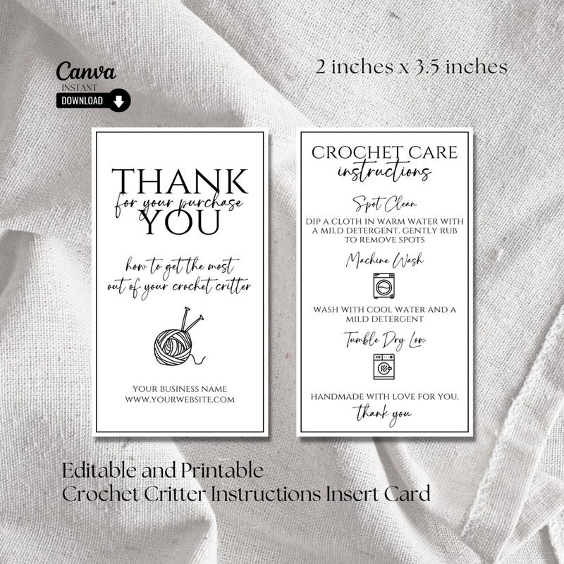Crochet Labels Printable - Etsy