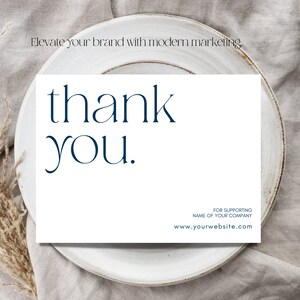 Printable Thank You Card Template, Editable Thank You Card Insert ...