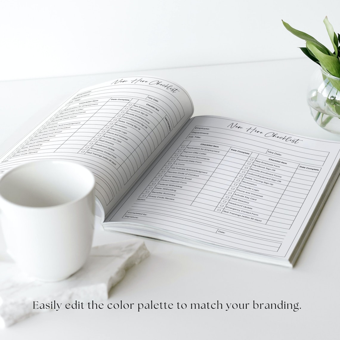 Editable New Hire Checklist Template, Printable New Employee Paperwork ...