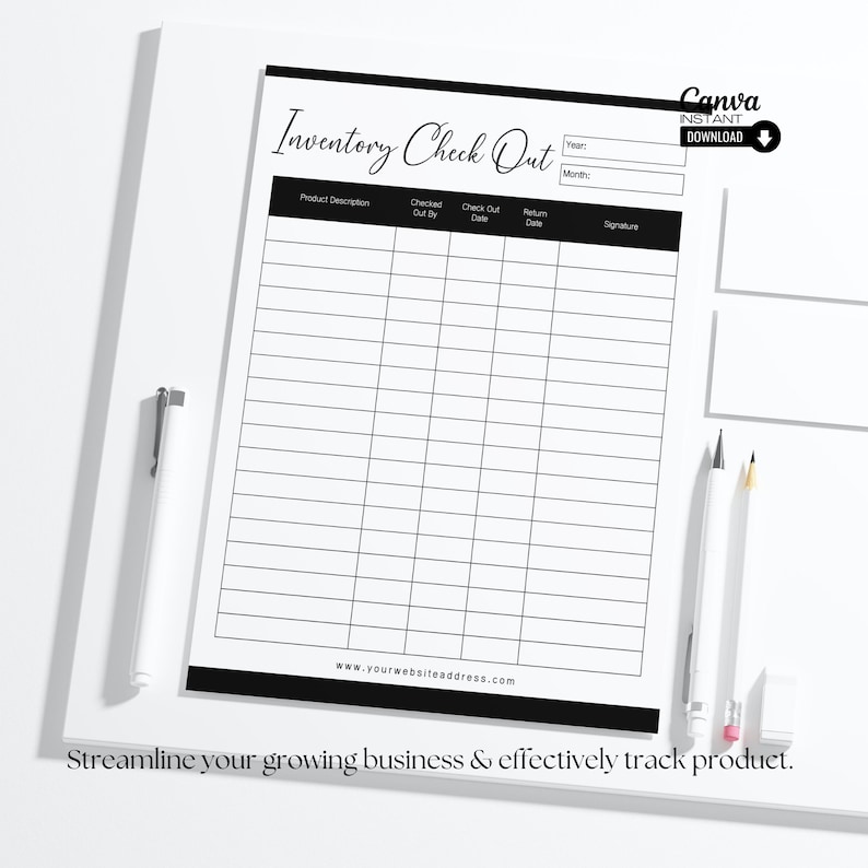 Product Inventory Log Template, Editable Inventory Sheet, Printable ...