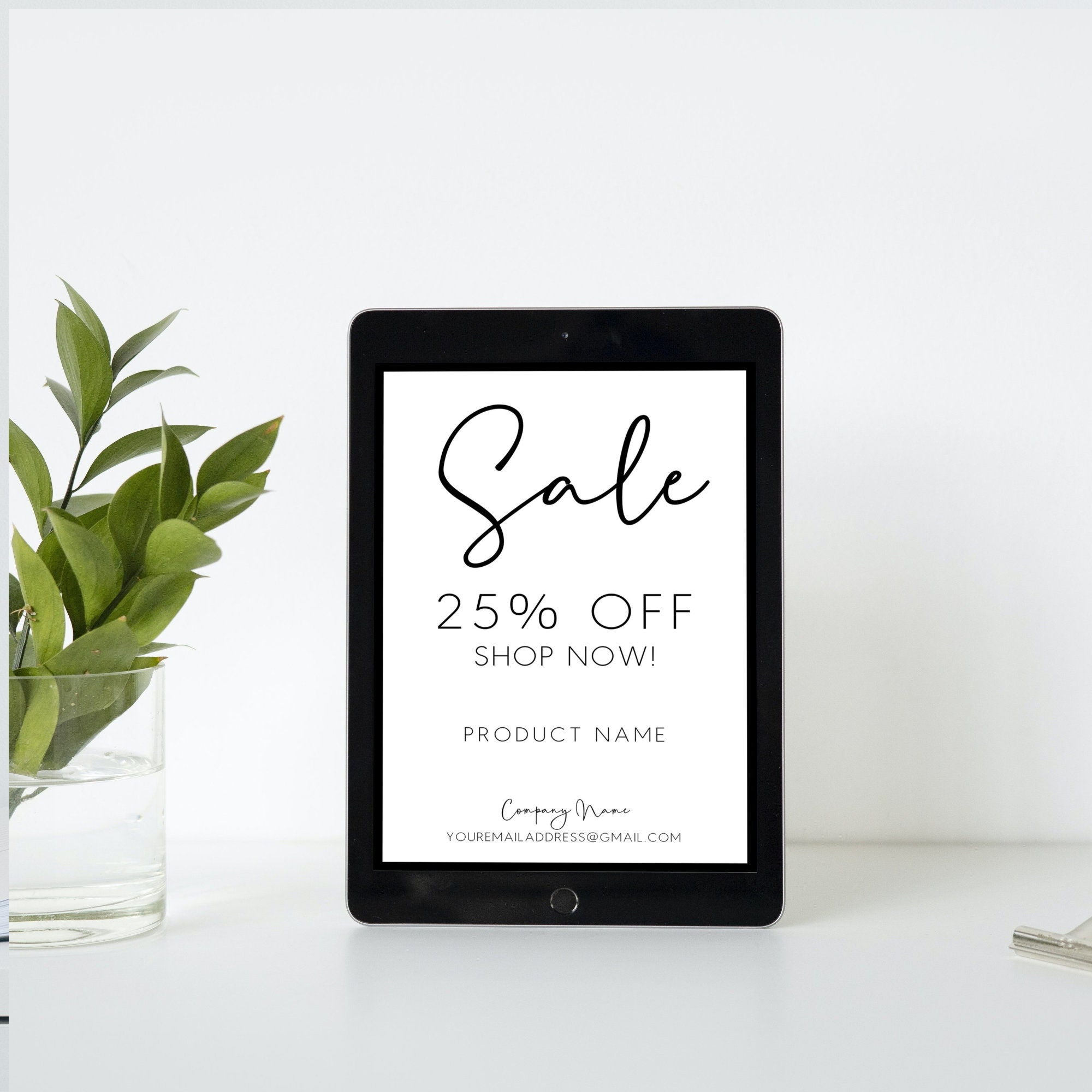 Editable Sale Sign Template, Printable Small Business Sign, Craft ...