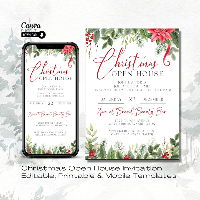 Christmas Open House Invitations - Etsy