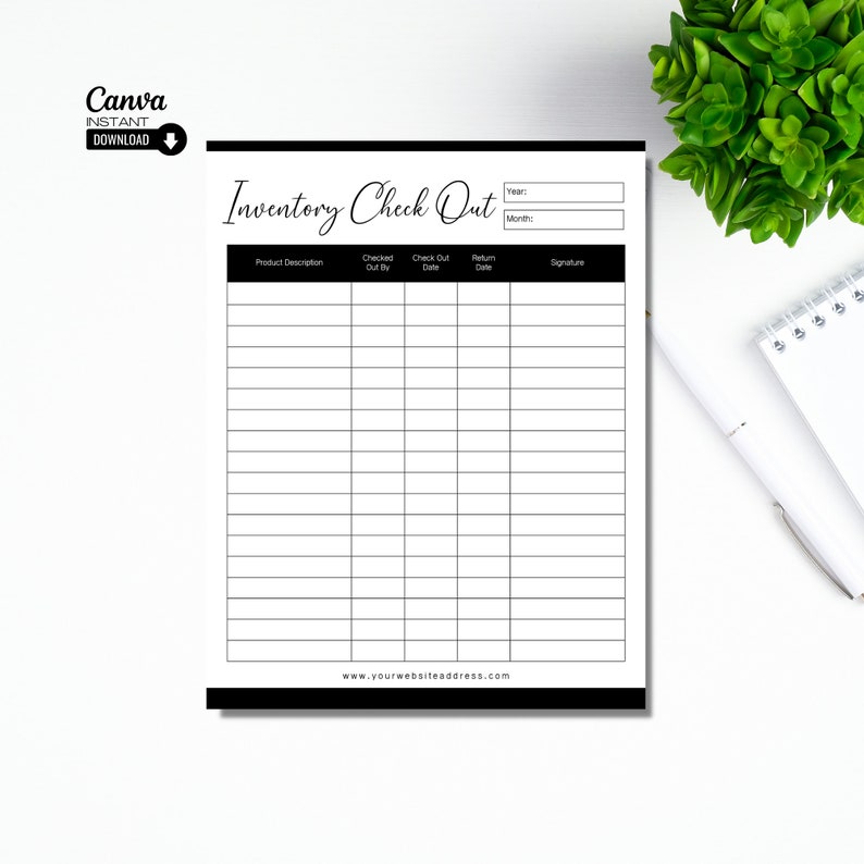 Product Inventory Log Template, Editable Inventory Sheet, Printable ...