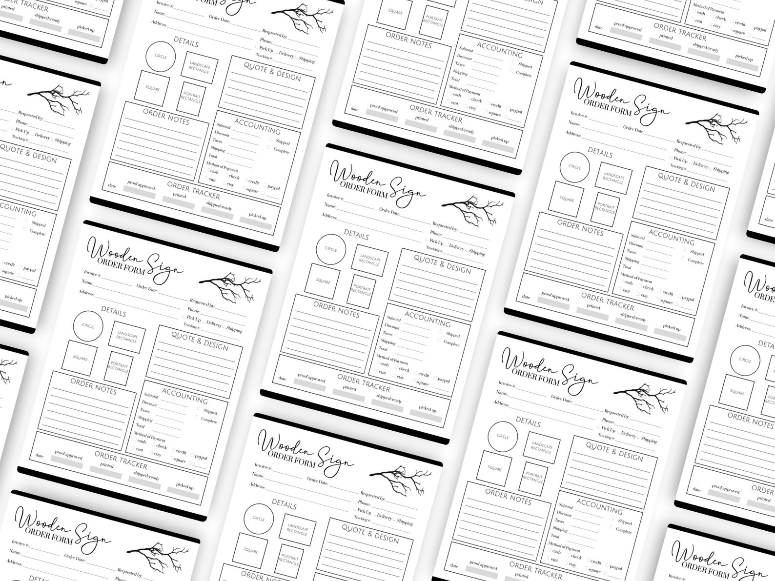 Editable Wooden Sign Order Form Printable Craft Order Form - Etsy