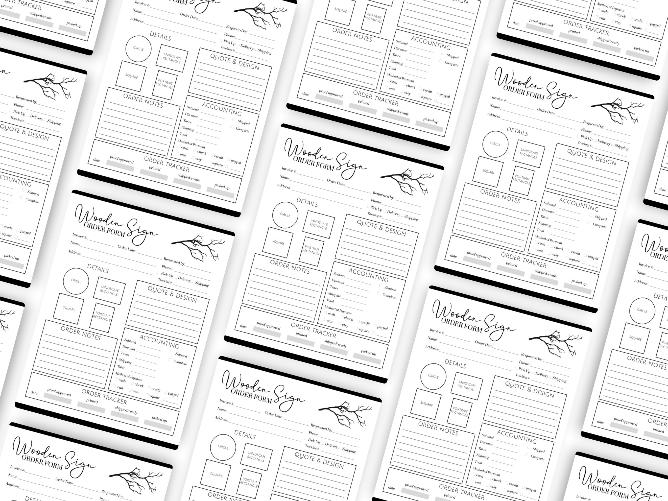 Editable Wooden Sign Order Form Printable Craft Order Form - Etsy