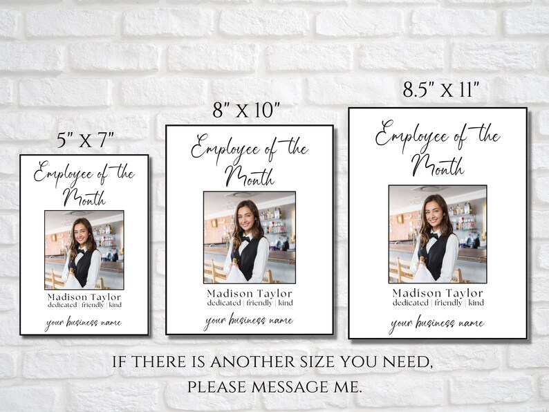 Editable Employee of the Month Sign Template Printable - Etsy