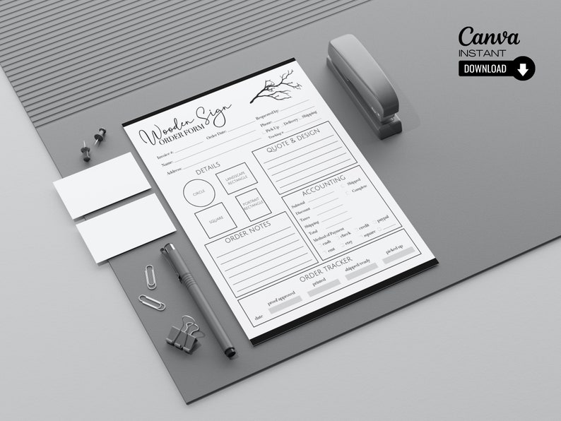 Editable Wooden Sign Order Form Printable Craft Order Form - Etsy