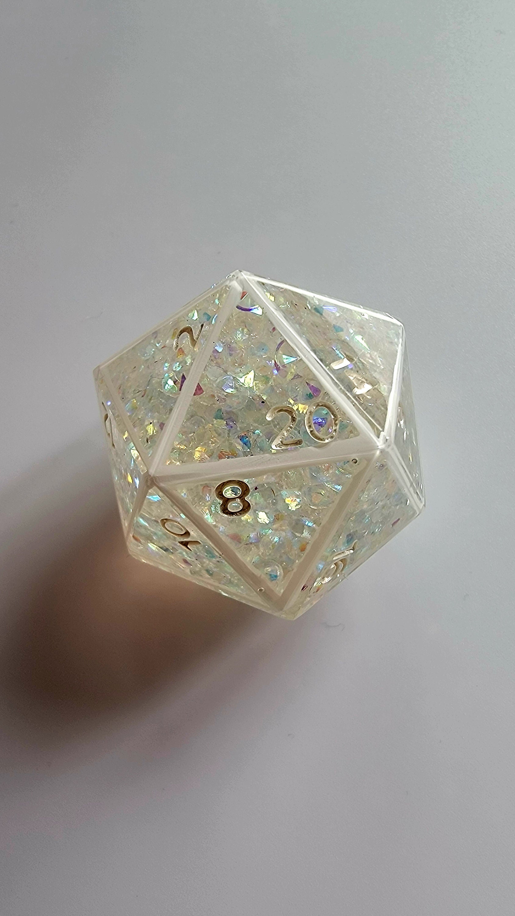 Crystal Ball 40mm D20 Sharp Edge Dice D&D, Roleplaying Games, Table Top ...