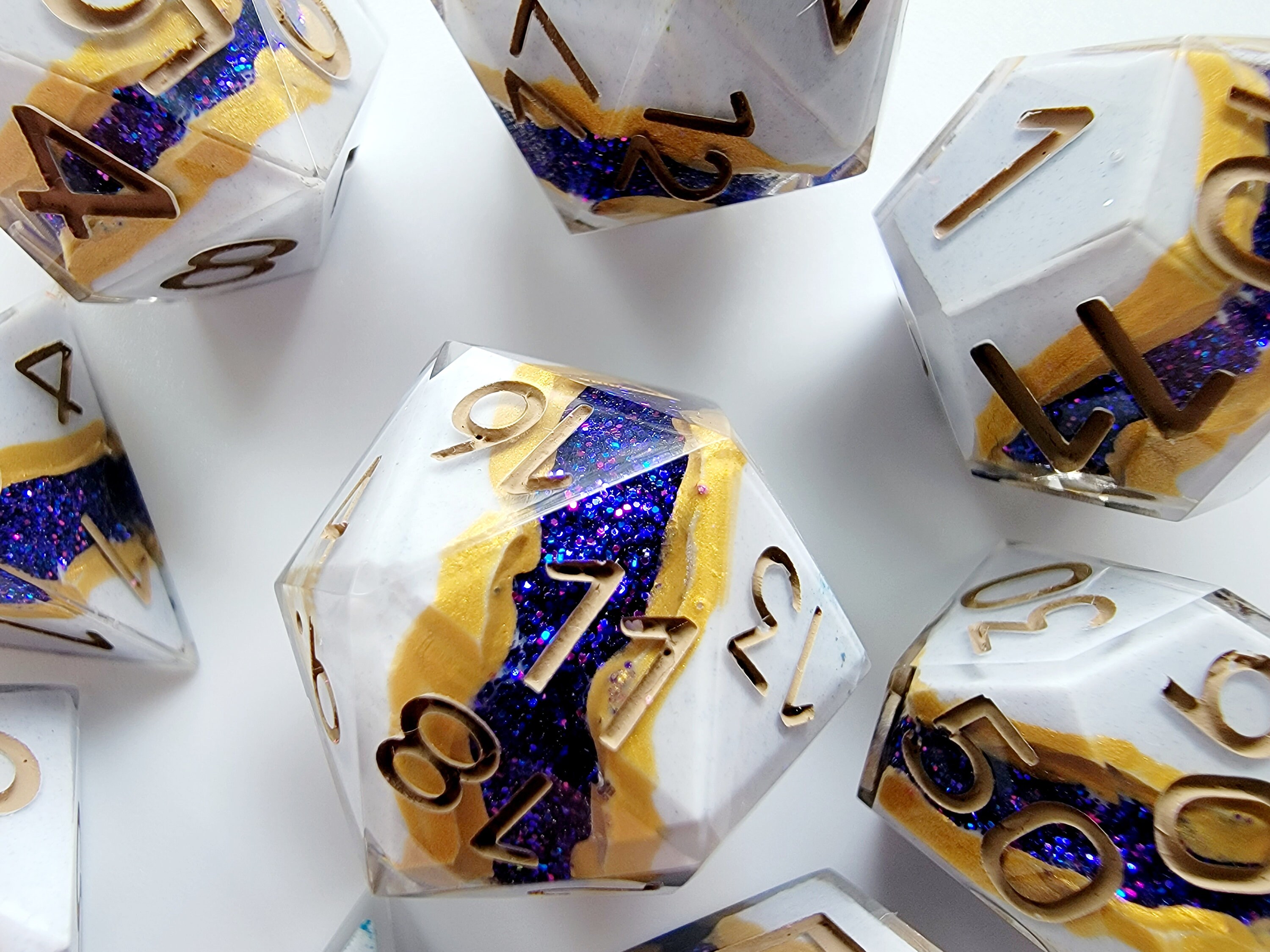 Galactic PB&J 9 Piece Sharp Edge Dice Set Dnd Roleplaying - Etsy