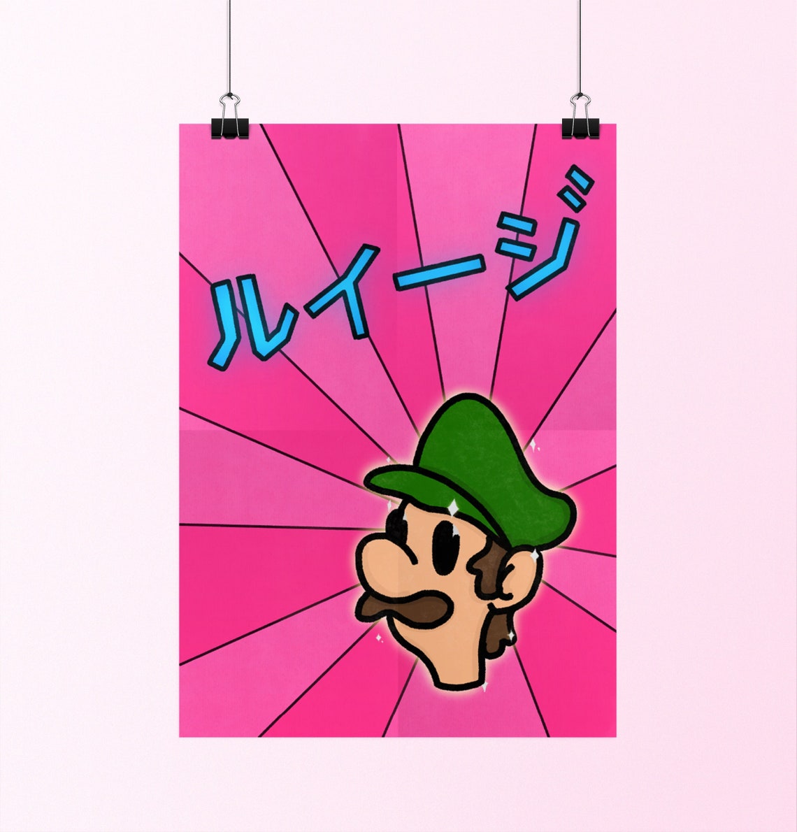 Super Mario Bros Mario and Luigi Mr Sparkle Print - Etsy