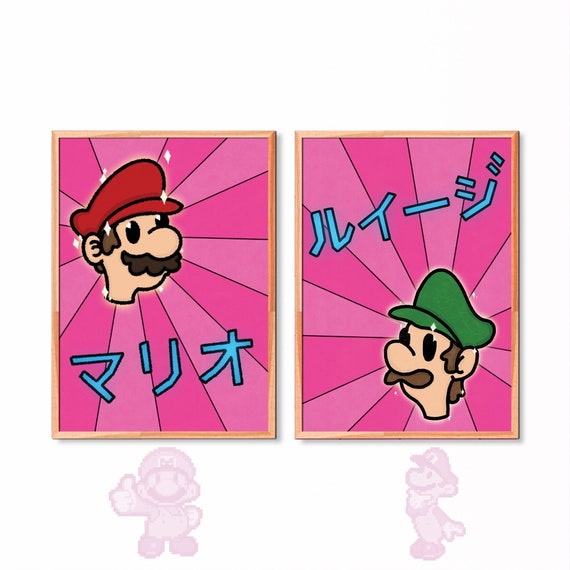 Super Mario Bros Mario and Luigi Mr Sparkle Print - Etsy