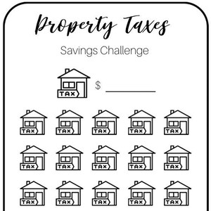 Property Taxes Savings Challenge Personal Finance Fits A6 Envelope PDF ...