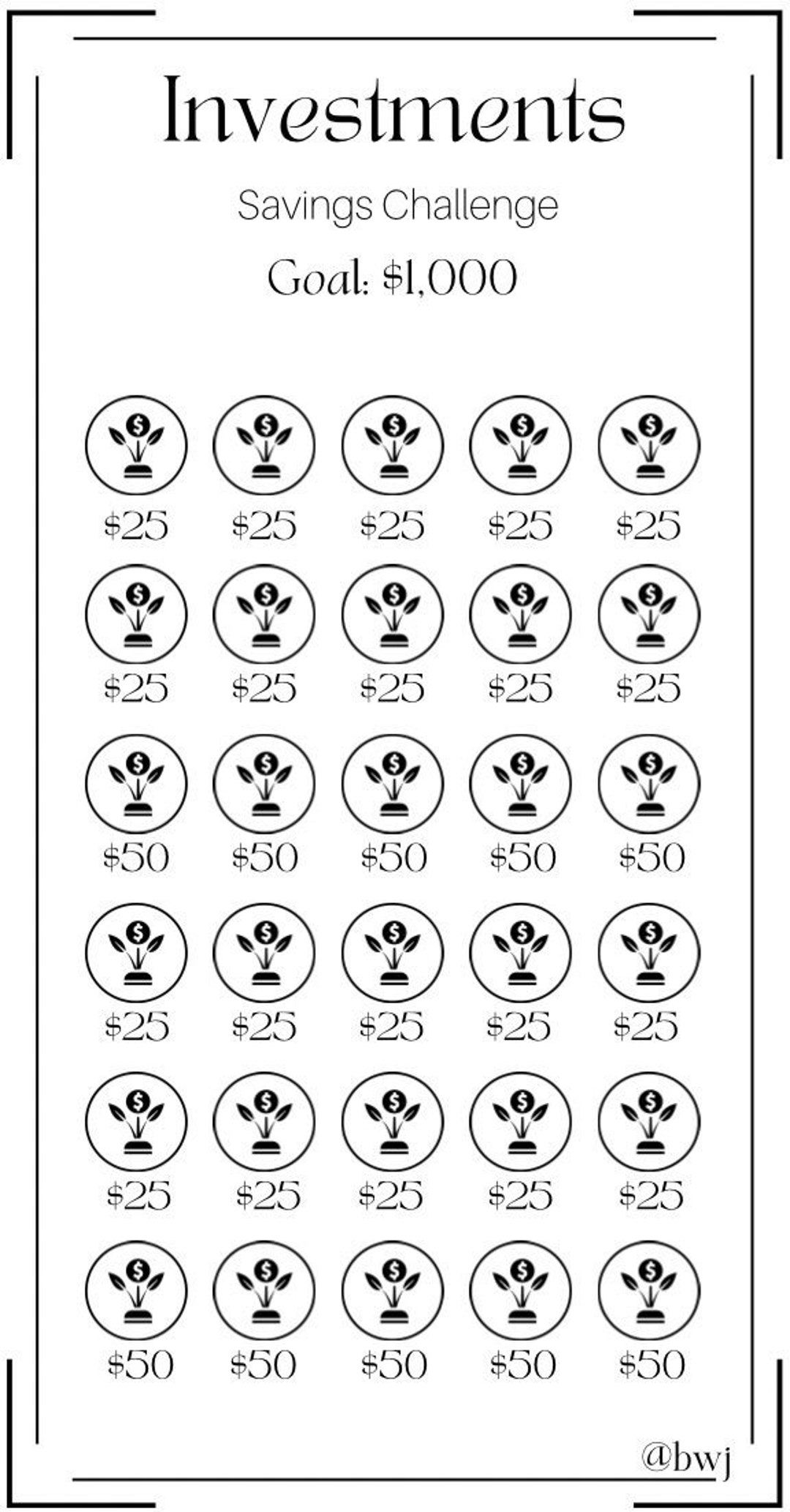 Investment Savings Challenge ~ Save 1000 Dollars ~ Personal Finance ...