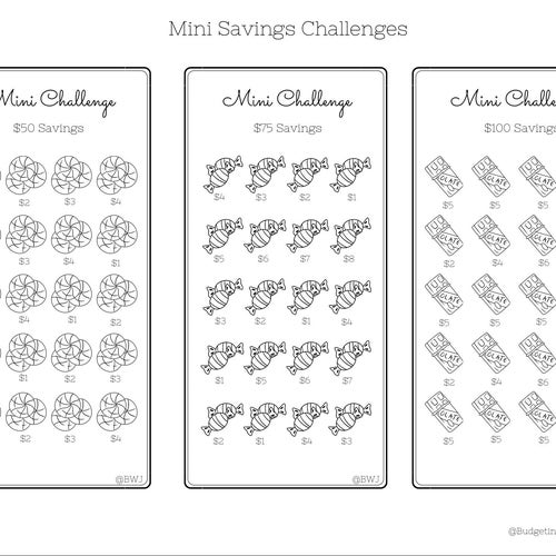 Mini Savings Challenge vision Fund Save 425 Dollars Fits - Etsy