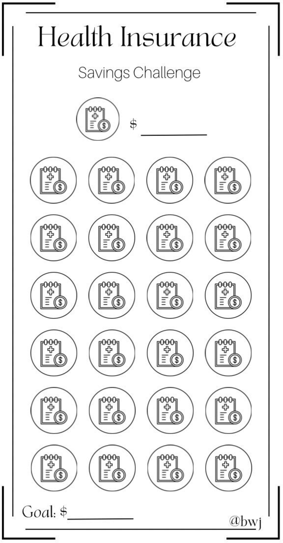 Health Insurance Savings Challenge ~ Personal Finance ~ Fits Inside A6 ...