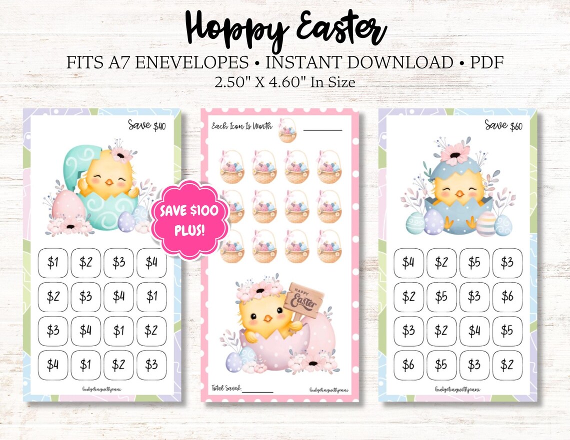 Easter Savings Challenge: A7 Envelope Budgeting (PDF Download) - Etsy