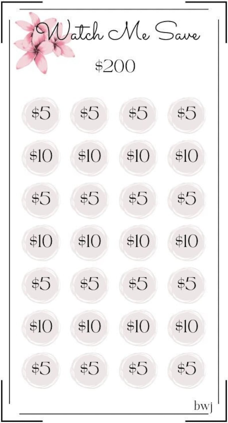 A7 Watch Me Save Savings Challenge ~ Save 200 Dollars ~ Low Income ...
