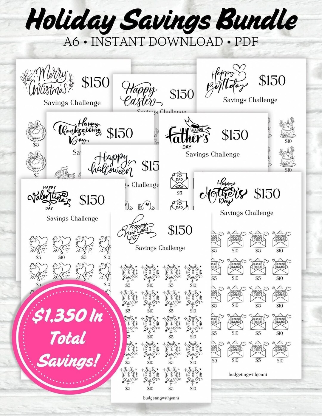 Holiday Bundle Savings Challenges ~ Save 1350 ~ Low Budget ~ Fits ...