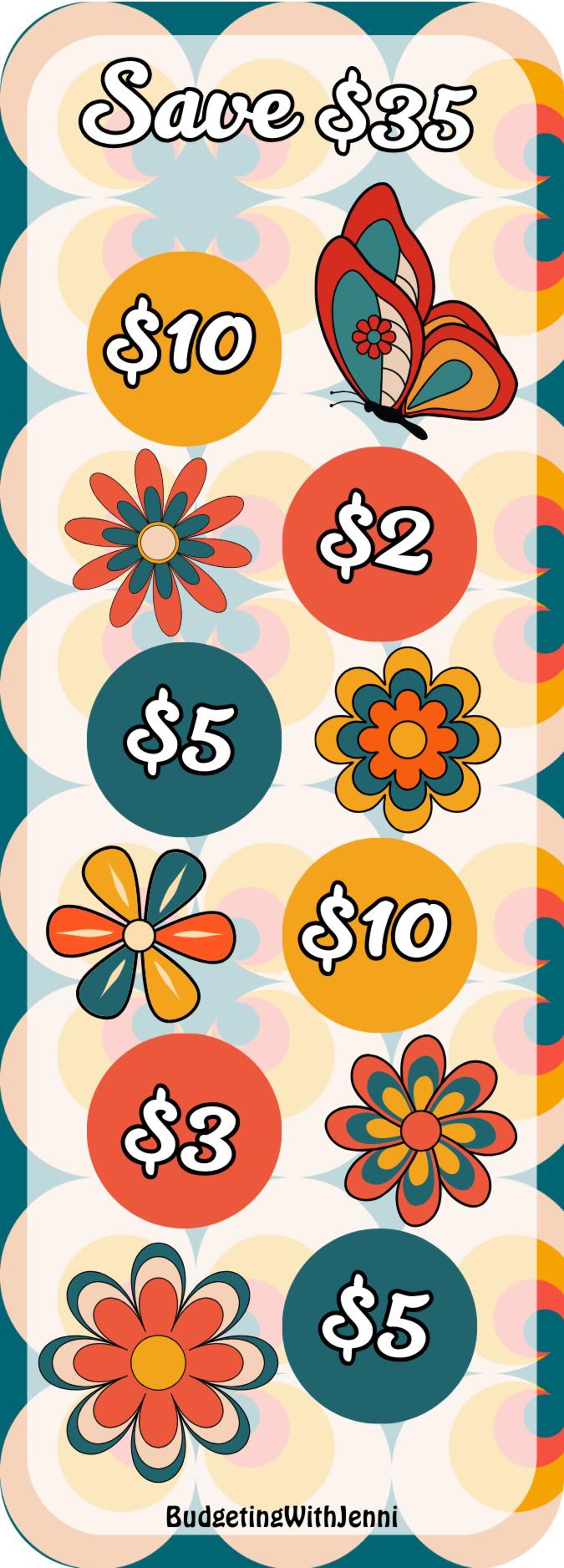 Bookmark Savings Challenge Bundle: Save 120 Dollars, Printable A6 ...