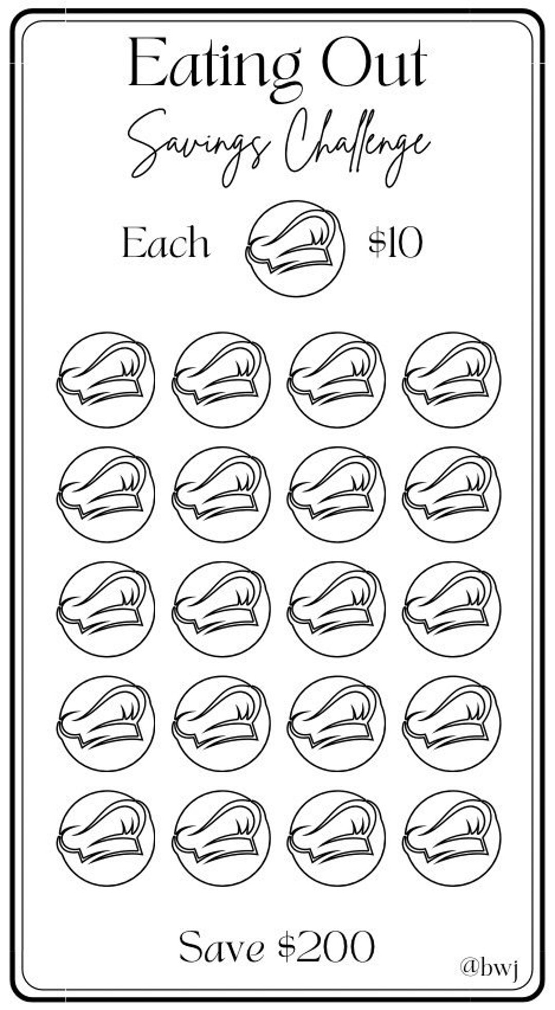 Eating Out Savings Challenge: A7 Printable Tracker (PDF) - Etsy