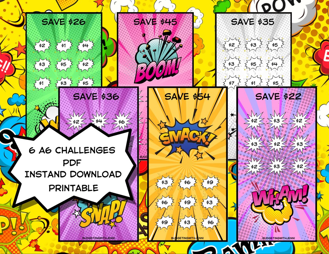 Comic Savings Bundle Save 218 Dollars Low Income Fits A6 Envelopes PDF ...