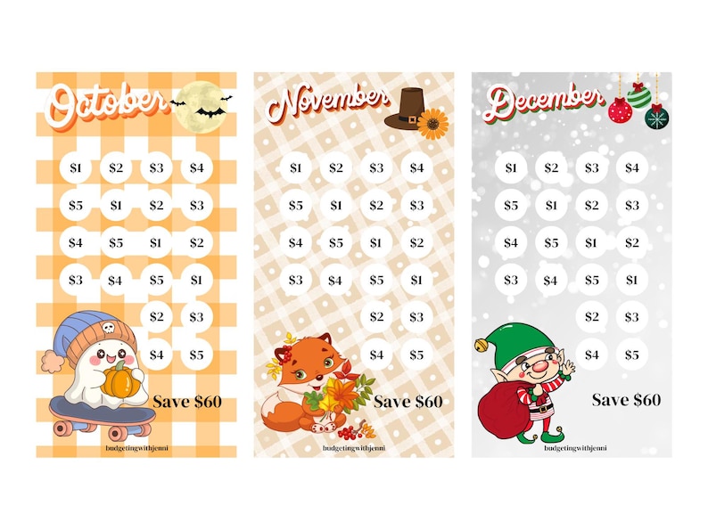 12 Month Savings Challenge: A6 Budgeting Inserts (PDF) - Etsy