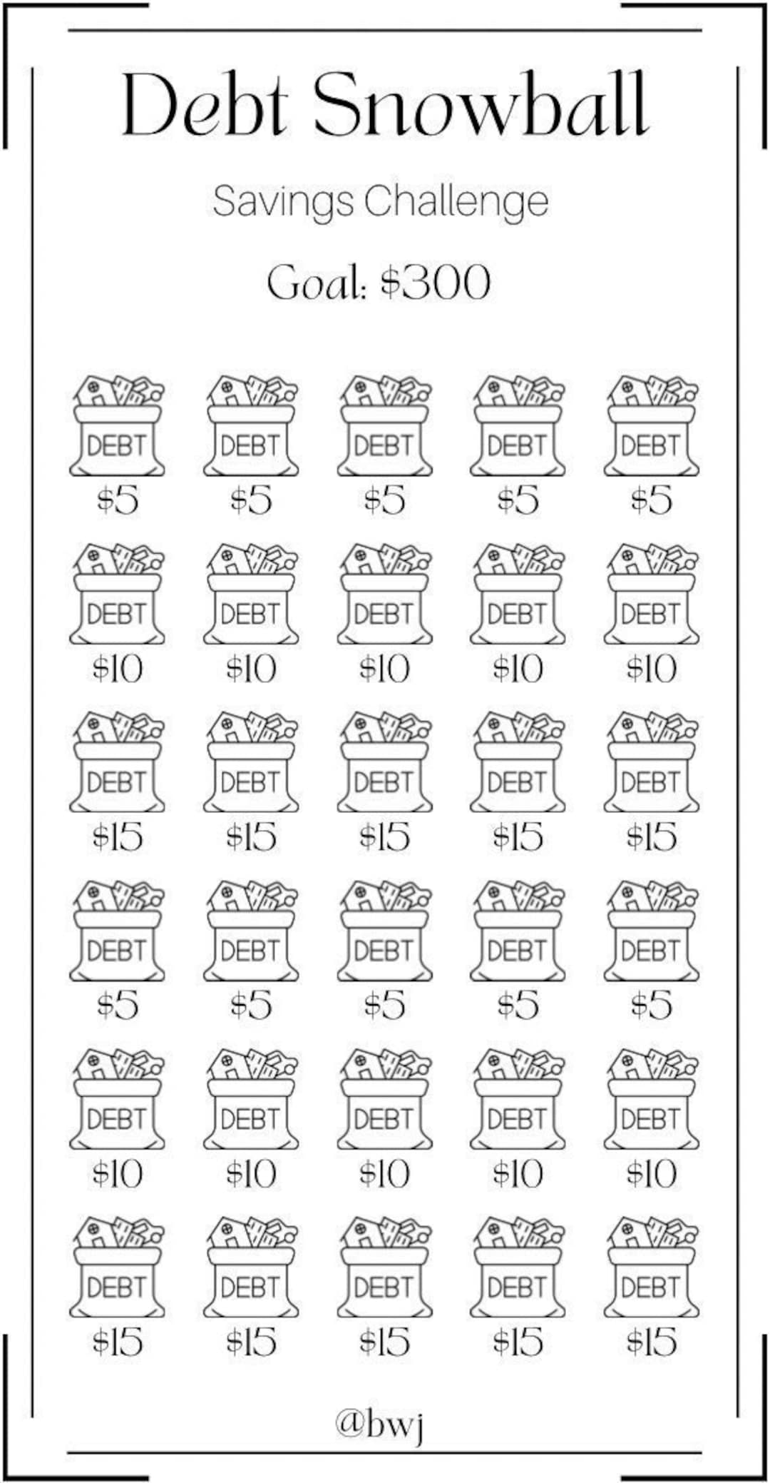 Mini Debt Snowball Savings Challenge ~ Save 300 Dollars ~ Low Budget ...