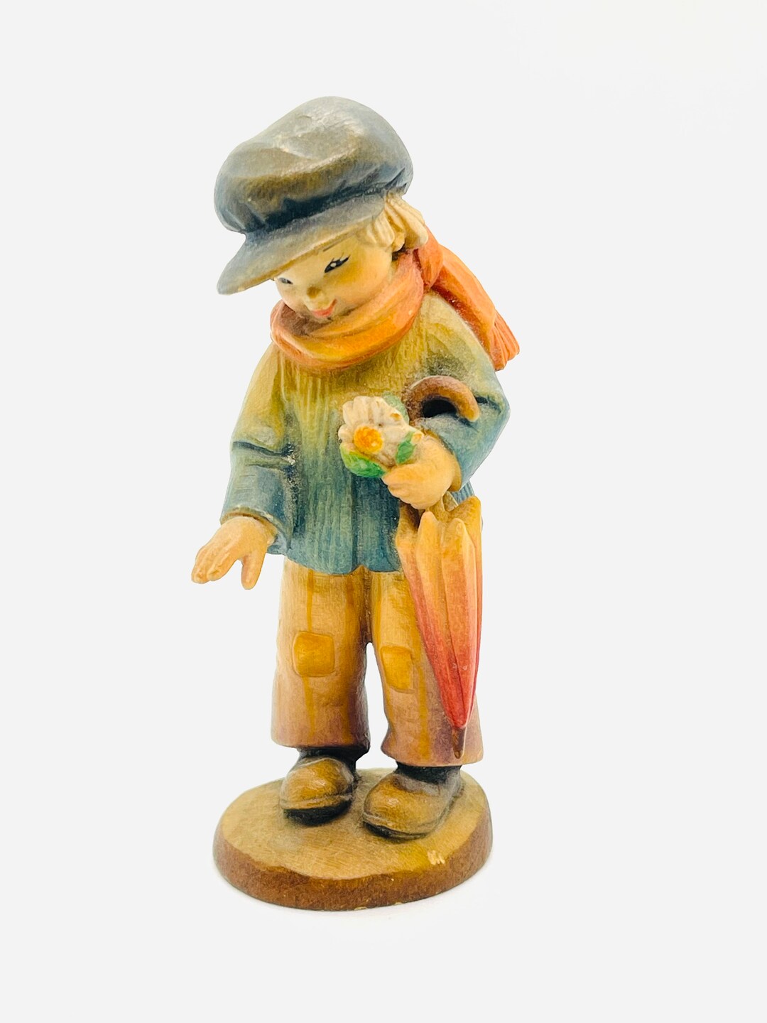 ANRI Club Hand Carved Wood Boy Figurine my Friend Signed FERRANDIZ ...