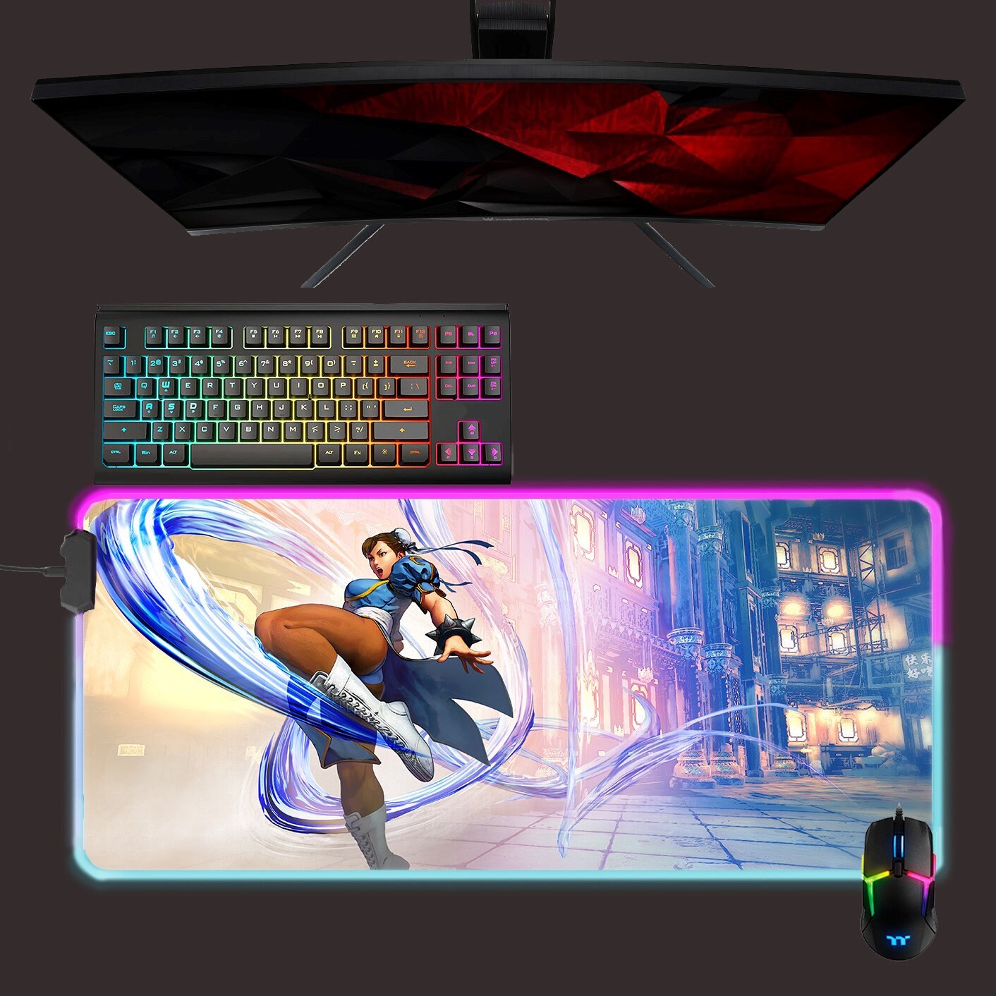 Street Fighter LED RGB Mouse Pads Designed & Sold By Tinashe
