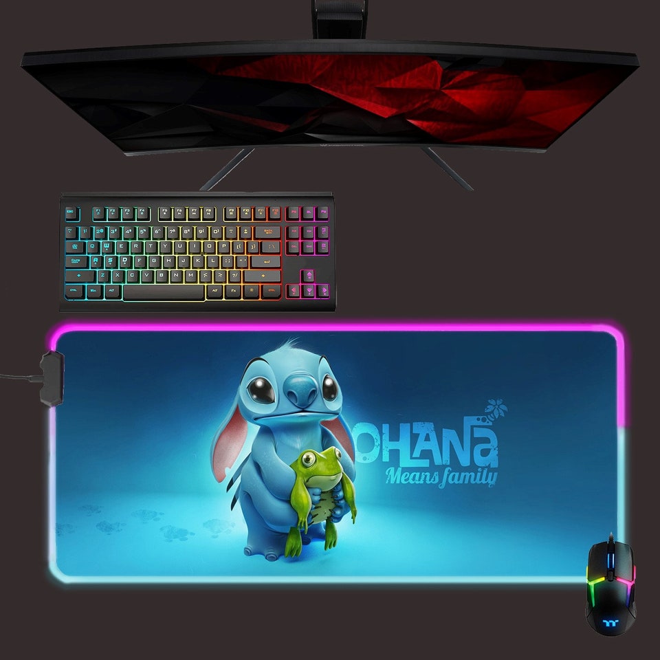 Lilo And Stitch Led Mouse Mat, Rgb Mouse Pad, Gaming Mouse Pad Designed ...
