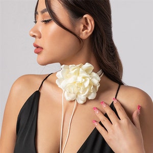 Rose Flower Choker Necklace Bridal Choker for Wedding Flower - Etsy