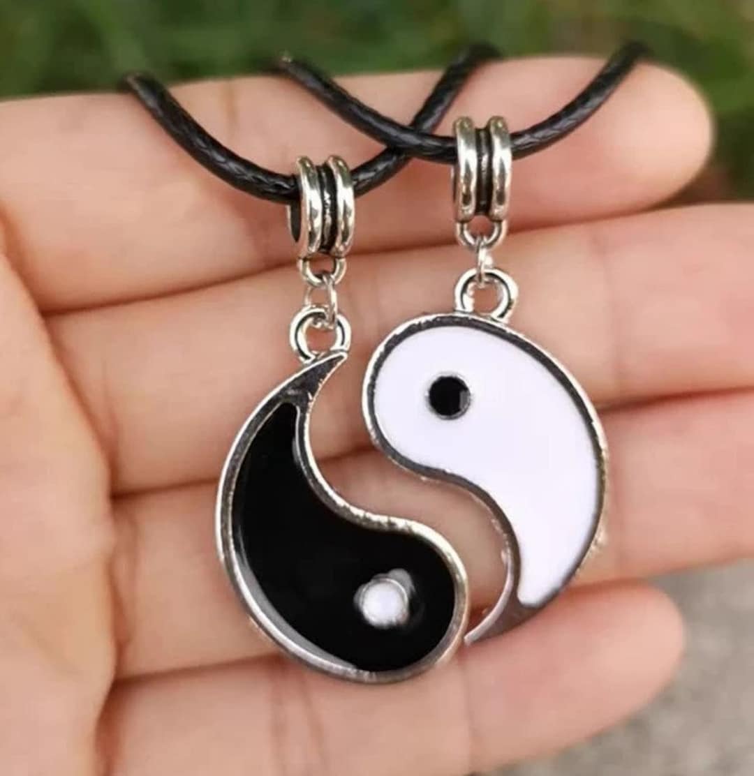 Yin Yang Couple Necklace, Yin Yang Pendant Necklaces, Couple Jewelry ...