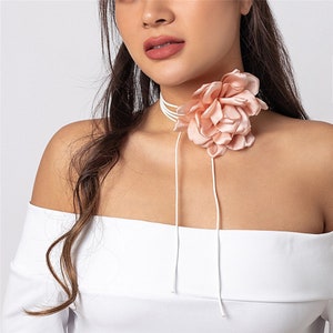 Rose Flower Choker Necklace Bridal Choker for Wedding Flower - Etsy