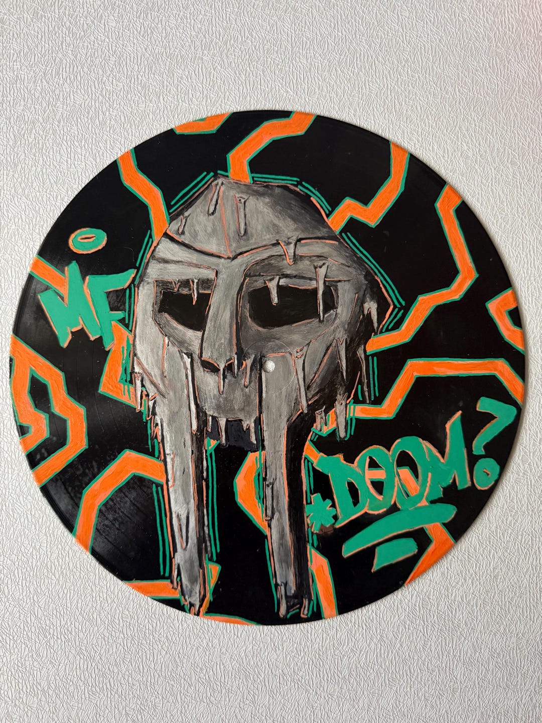 MF DOOM Hand-painted Vinyl Record Art – Unique Graffiti Hip Hop Art ...